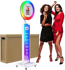 Amazon.com : JIYANG Photo Booth,Photo Booth Stand Shell with ChackTok PhotoBooth VIP Member,APP ...