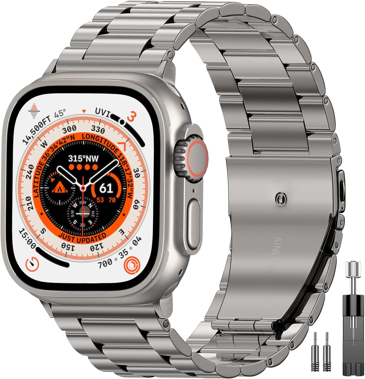 Amazon.com: Fullmosa Compatible Apple Watch Bands 49mm 45mm 46mm 44mm ...