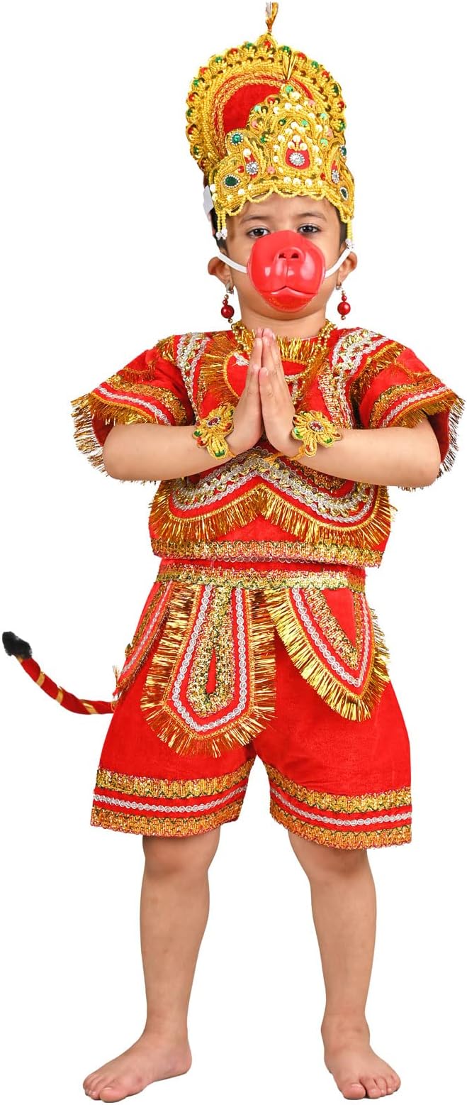 Buy BookMyCostume Lord Hanuman Bajrang Bali Monkey God Hindu Kids ...