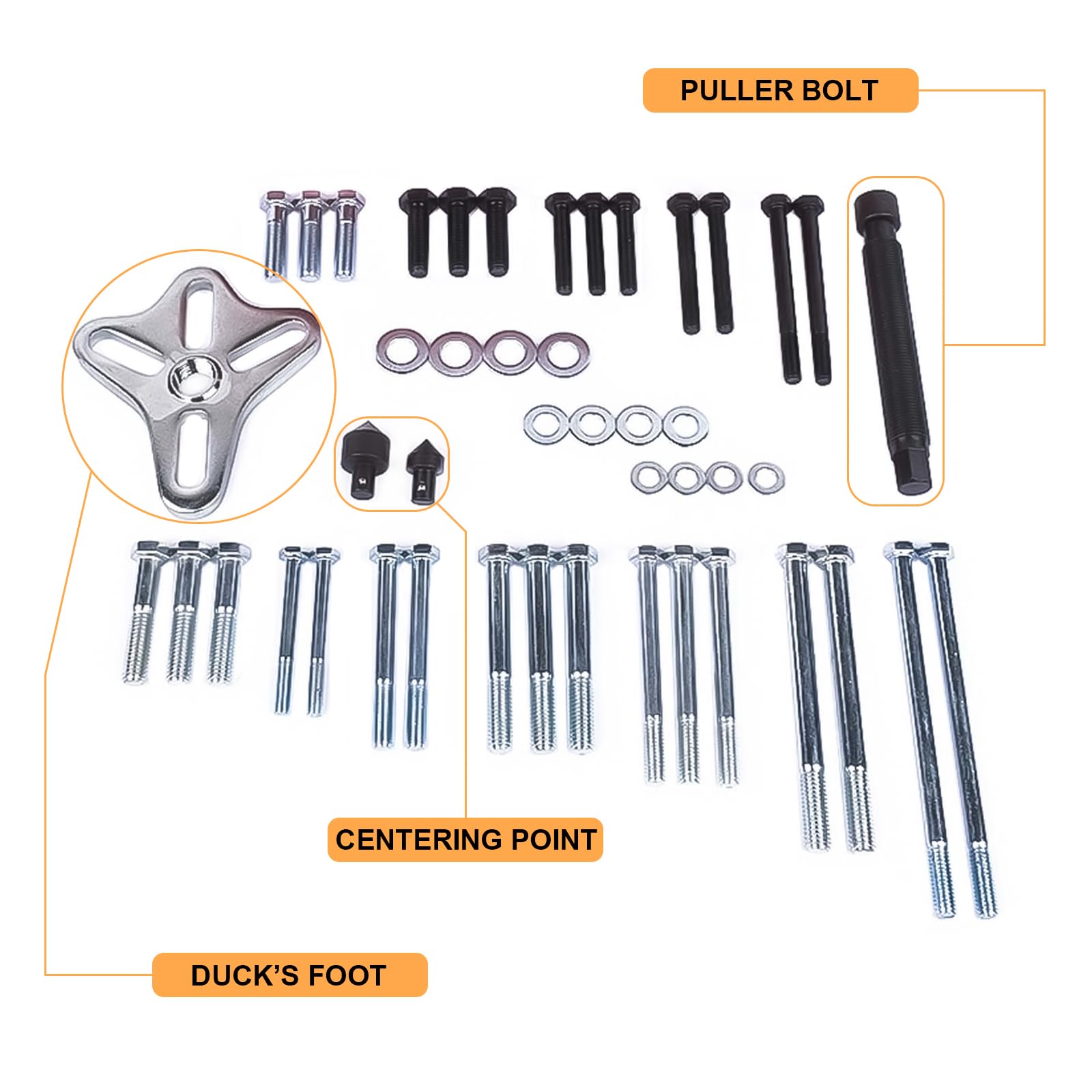 Snapklik.com : 46pcs Harmonic Balancer Puller Set, Steering Wheel ...
