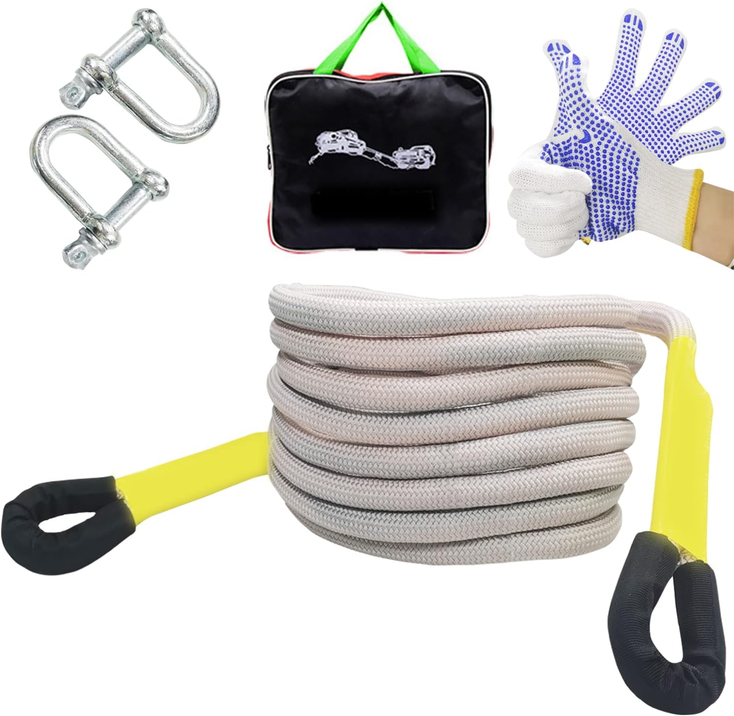 Amazon.com: Kinetic Energy Recovery Tow Rope Power Stretch Snatch Strap ...