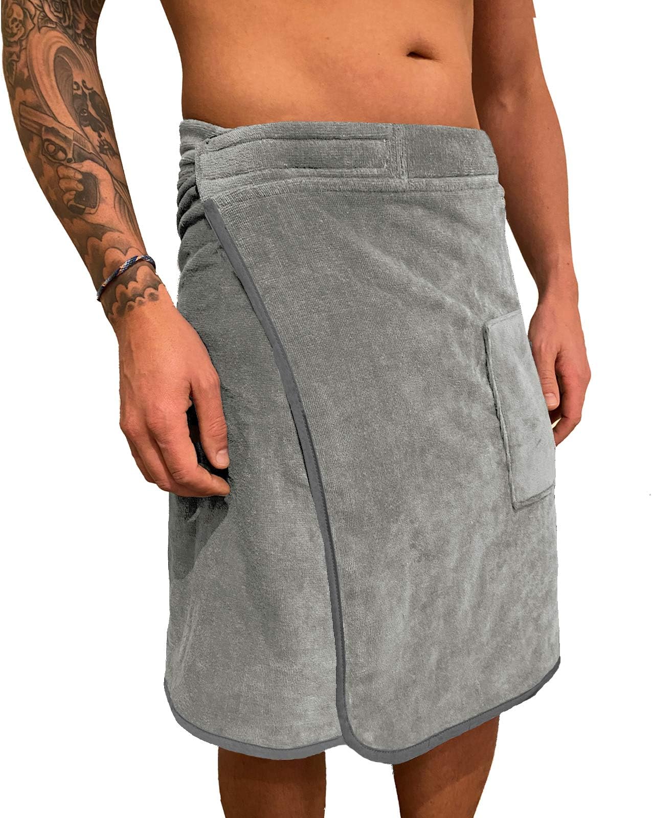 HOMELEVEL Men's Sauna Kilt - Bath Towel for Spa - Cotton Gym Towels for ...