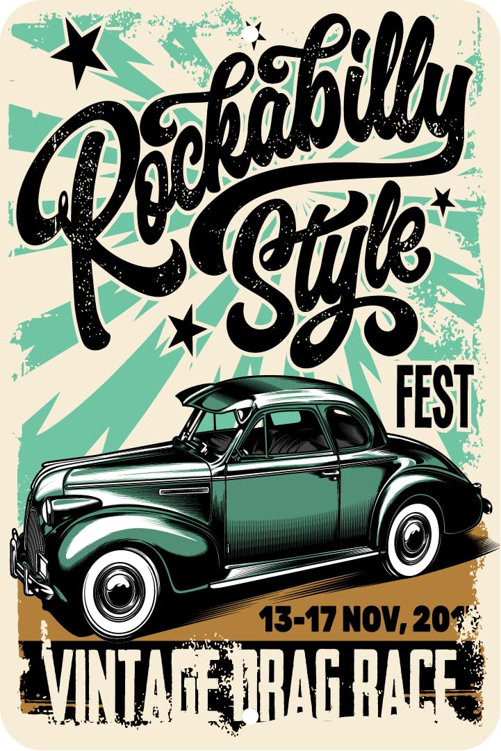 Amazon.com: Vintage Drag Race Signs for Garage - Novelty Metal Signs ...