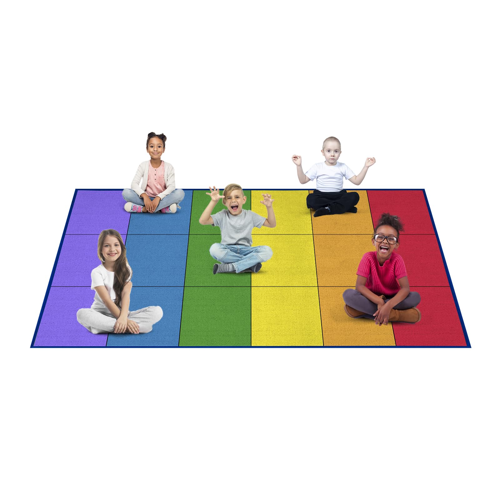 Amazon.com: Booooom Jackson Classroom Rug Colorful Seating Classroom ...