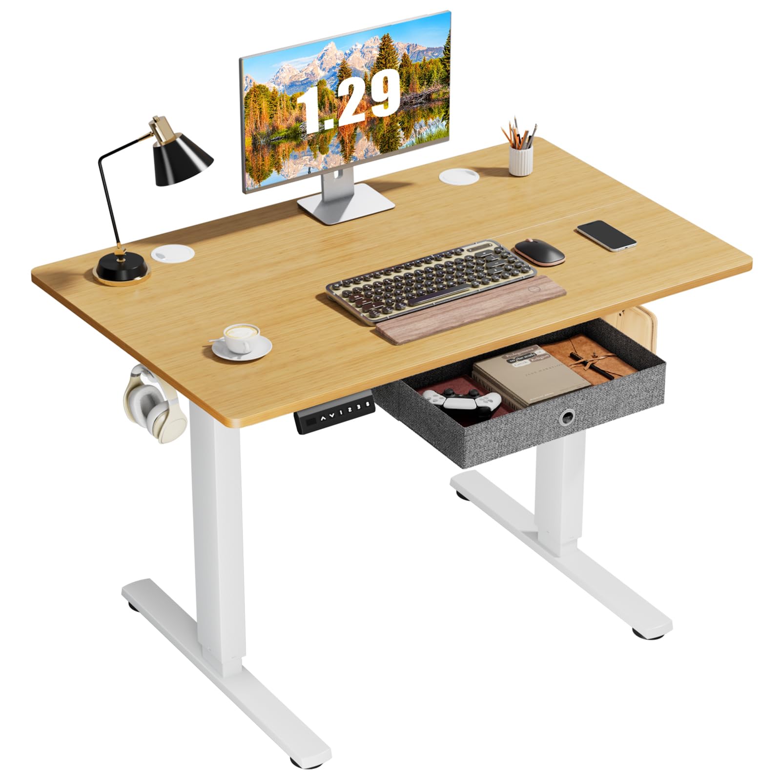 Snapklik.com : Sweetcrispy Electric Standing Desk Adjustable Height, 40 ...