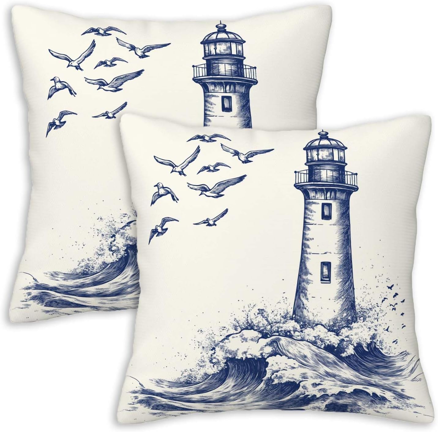 Amazon.com: XroVindao Lighthouse Throw Pillow Covers 18x18 Set of 2 ...
