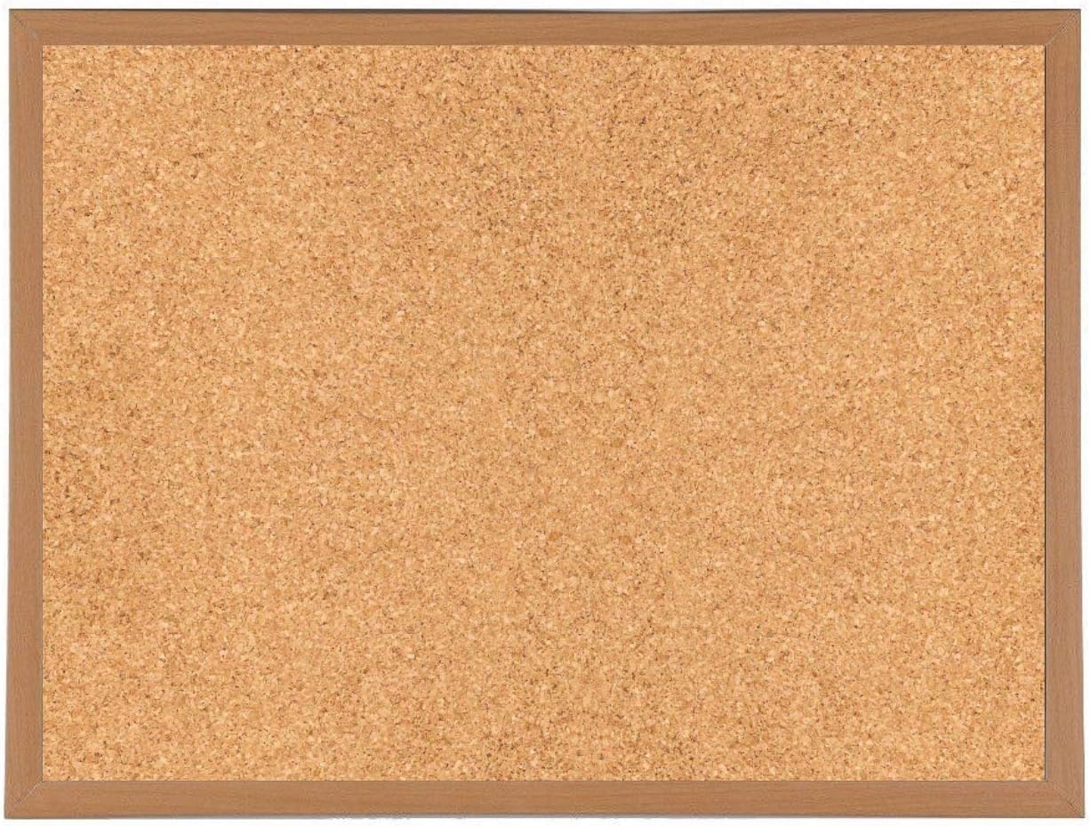 900mm x 600mm Heavy Duty Wooden Frame Cork Notice Message Board for ...
