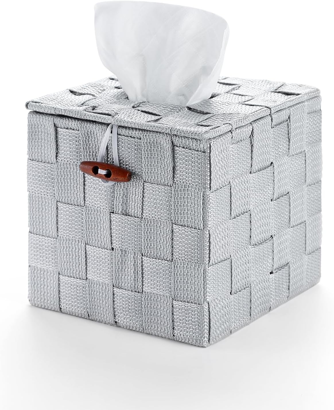 Amazon.com: Remittur 1 Pack Woven Tissue Box Cover Square with Lid ...