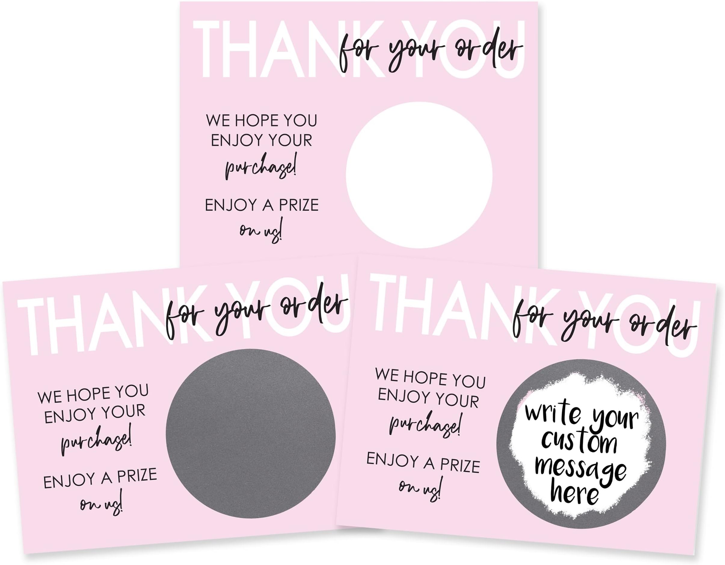 Amazon.com: 120 Pieces Scratch Off Cards for Small Business Thank You ...