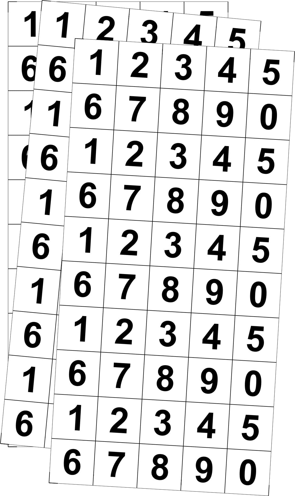 Multipurpose Number Stickers Small Size for Home and Office 180 Numbers ...
