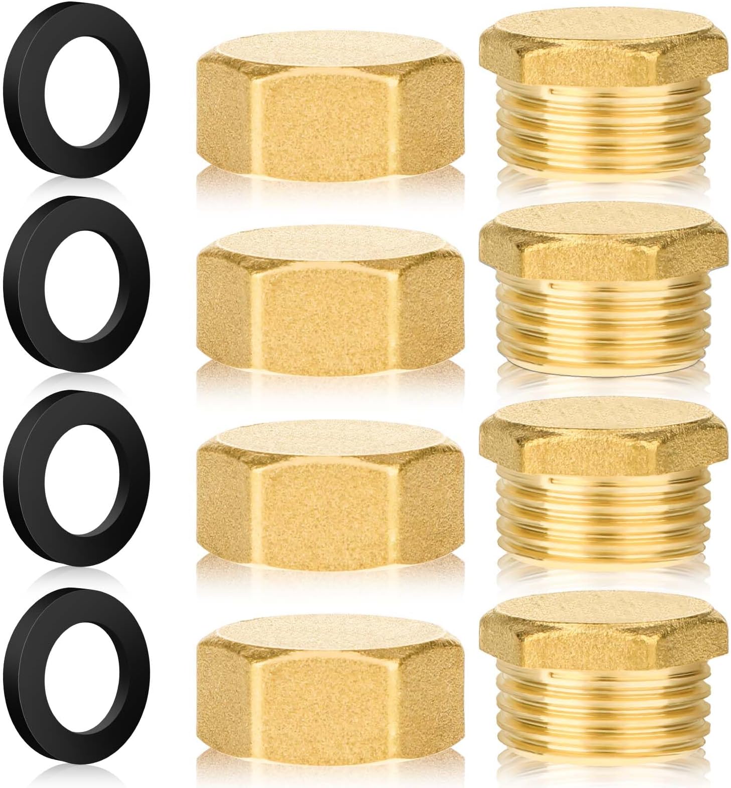 Amazon.com: Jeffdad 8Pcs Blanking Plugs Set, 1/2 Inch Male and Female ...