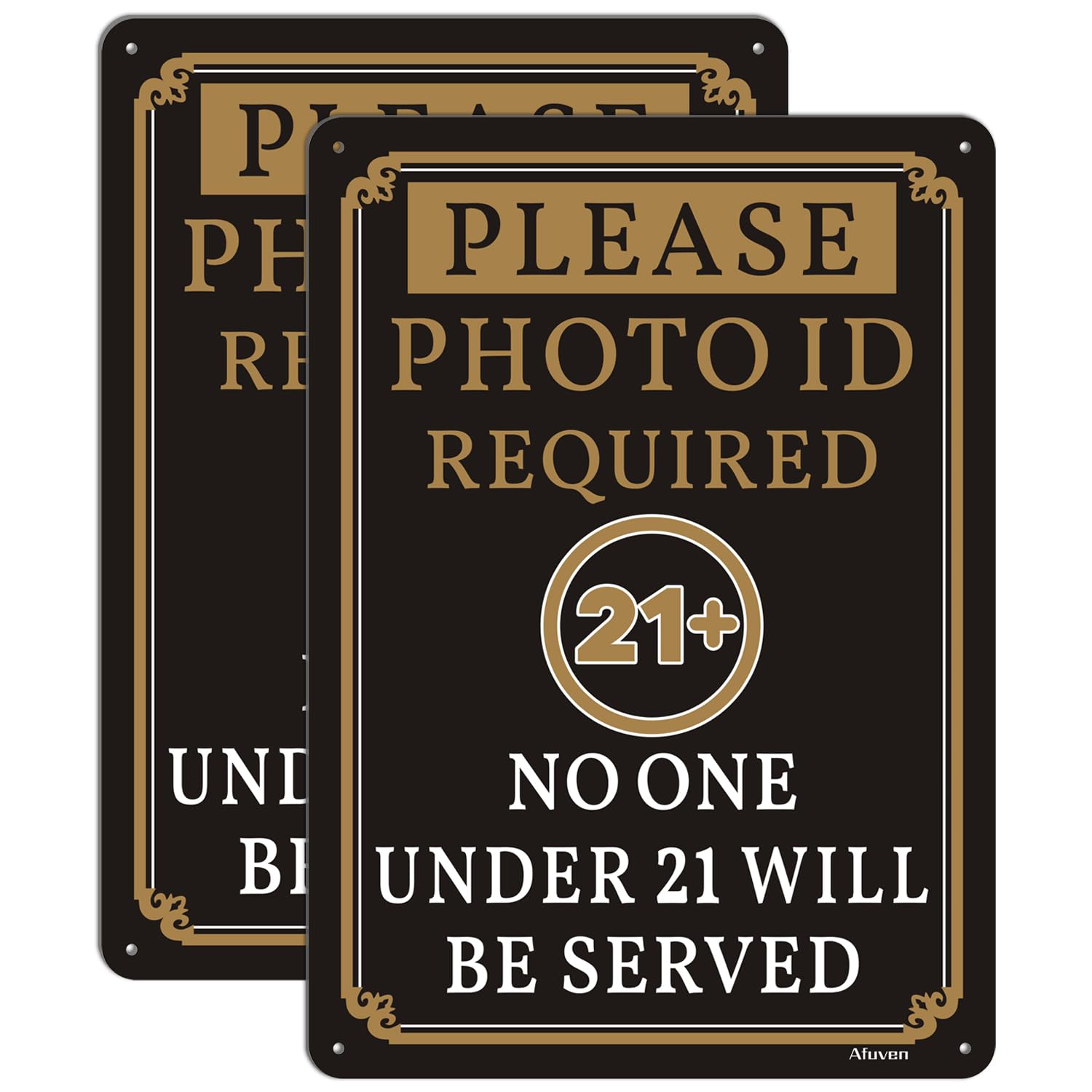 Amazon.com: Photo ID Required, No One Under 21 Will Be Served Signs 14 ...