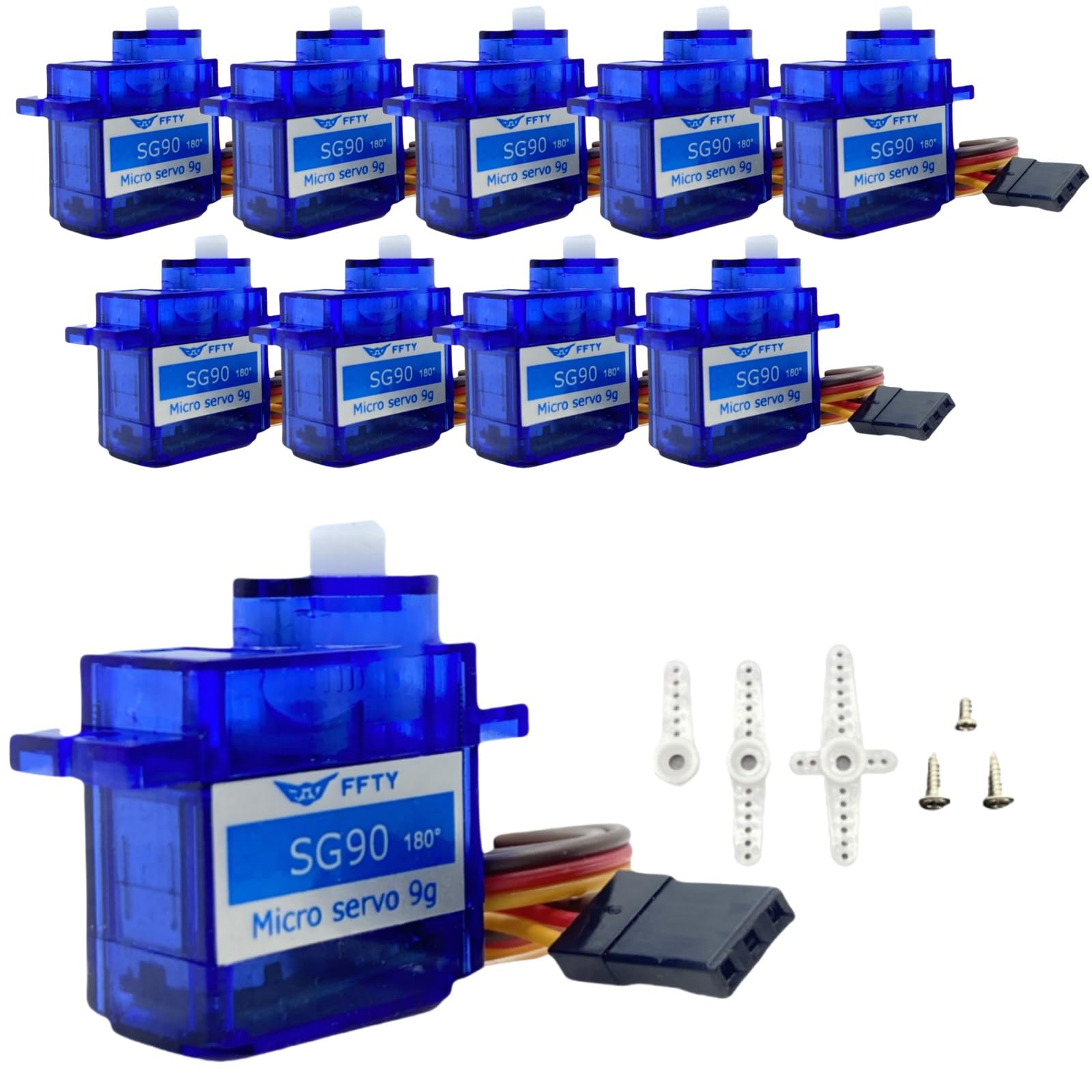 Mini Drone 10-Pack SG90 Micro Servo Motors - 9g Mini Servos For RC ...