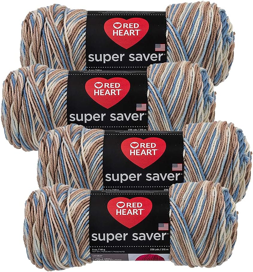Amazon.com: Red Heart Super Saver Yarn (3-Pack) Mirage E300-301