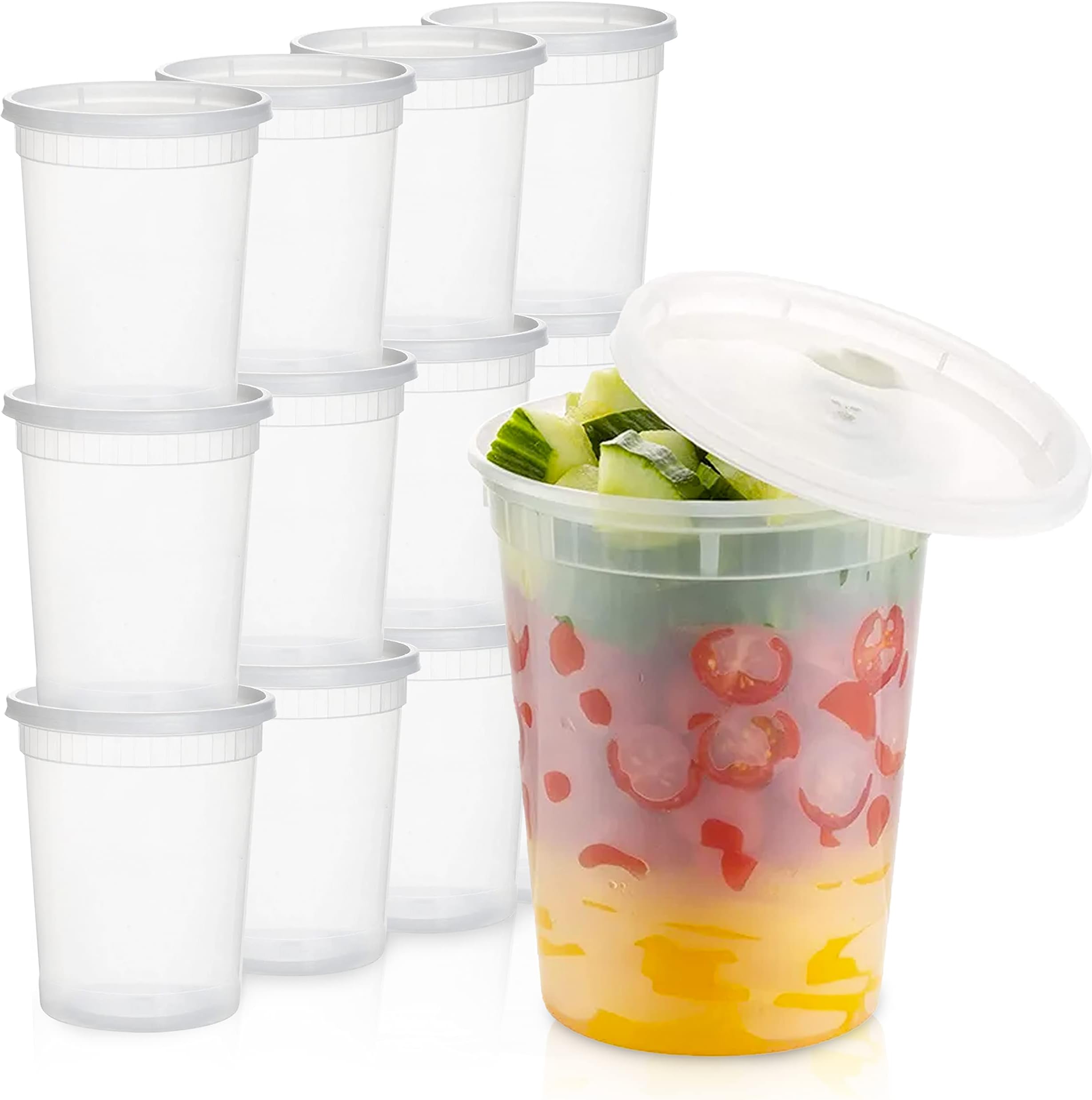 Amazon.com: CONTAIN FRESH Deli Containers with Lids, Food Storage ...