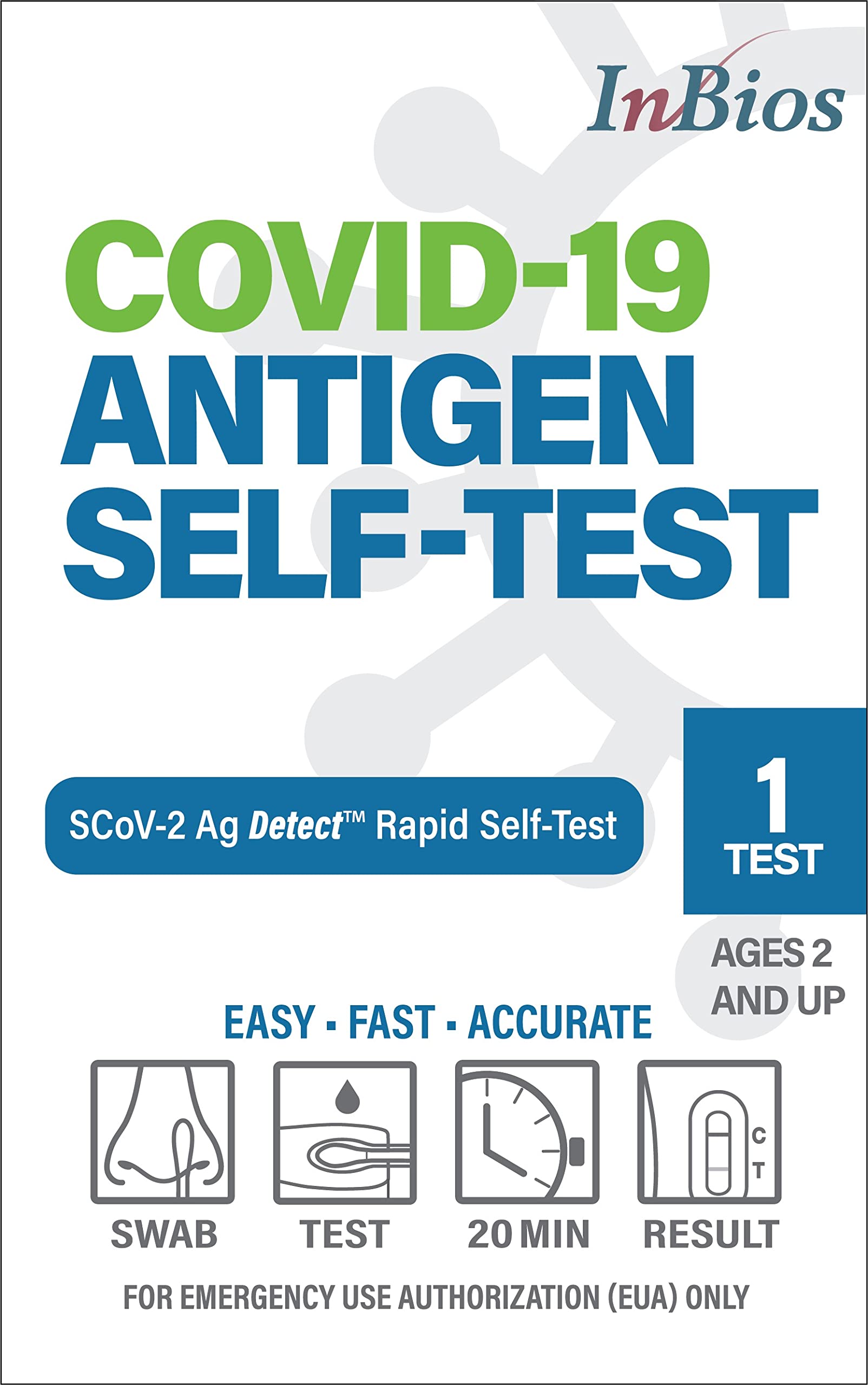 InBios Covid-19 Rapid Self Test - SCoV-2 Ag Detect Rapid Test (1 Test ...