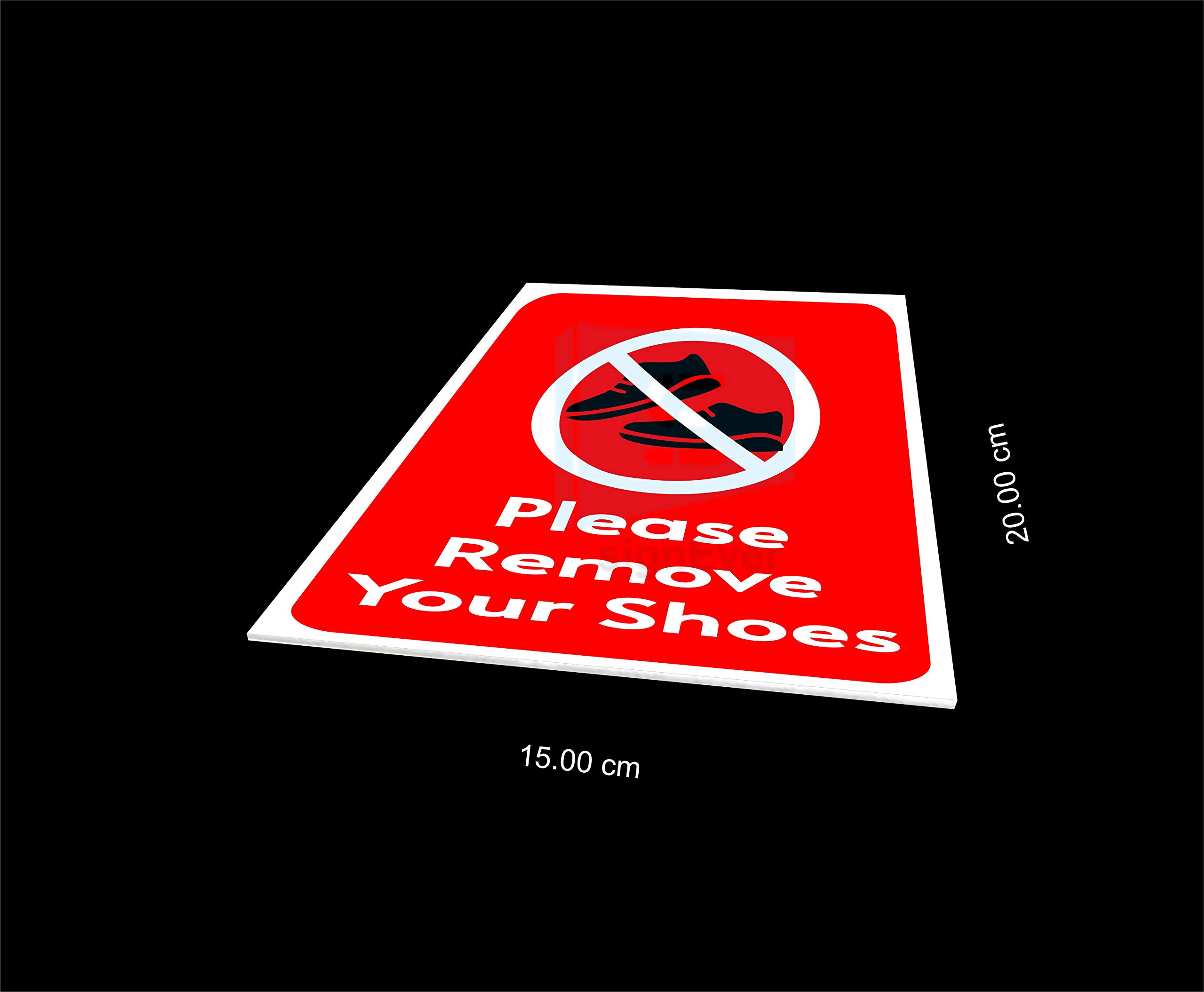Buy SIGN EVER Please Remove Your Shoes Sign Board for Office Bank ...