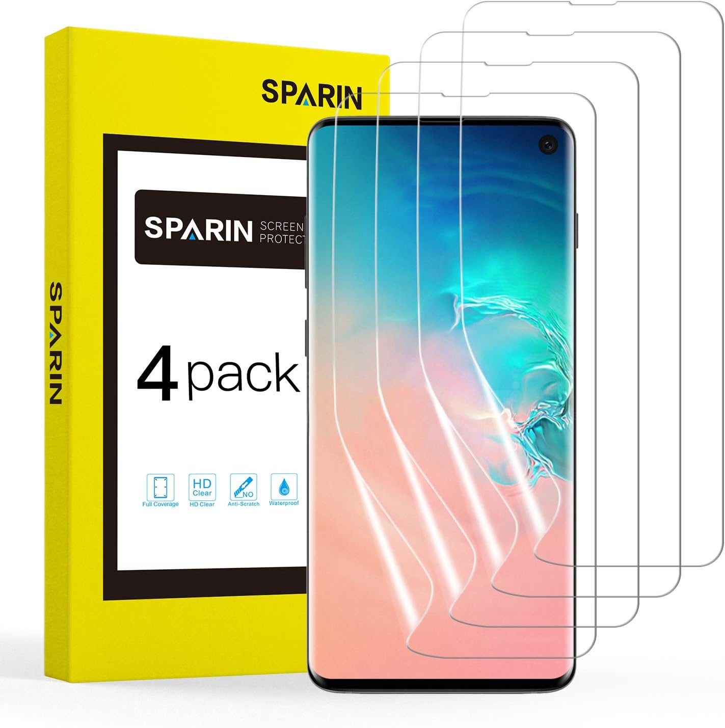Amazon.com: [4 Pack] Screen Protector for Samsung Galaxy S10 6.1 Inch ...