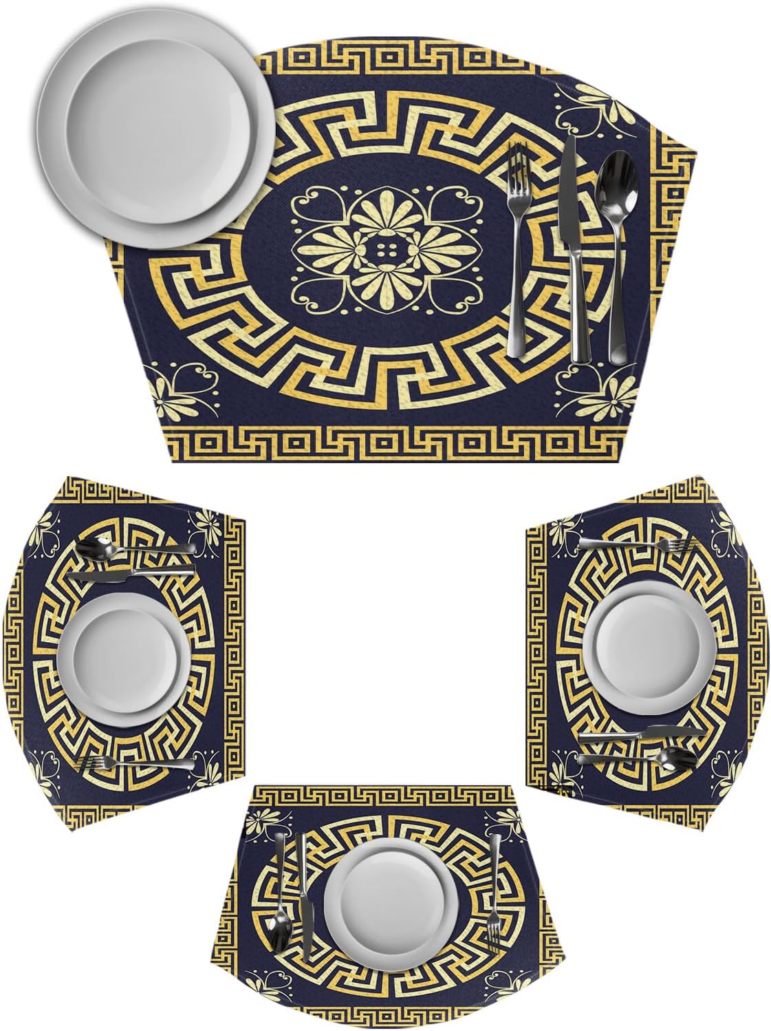 Amazon.com: Placemats Greek Art Traditional Decoration Geometric ...