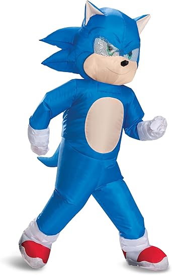 Amazon.com: Disguise Sonic Inflatable Kids Costume, Official Sonic Move ...