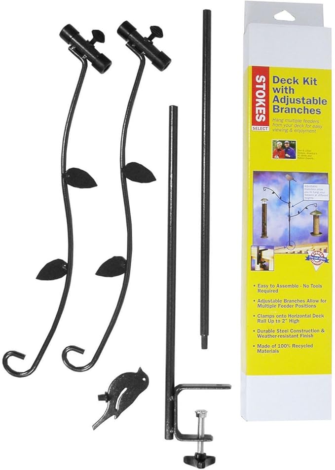 Amazon.com : Stokes Select Bird Feeder Metal Deck Pole Kit with Two ...