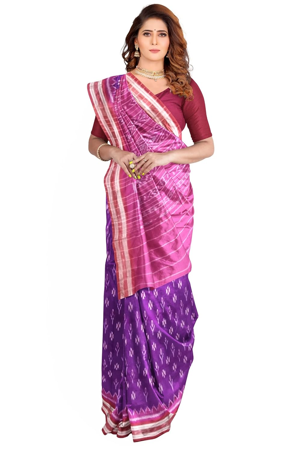 Buy FLOWRINA Odisha Sambalpuri Handloom Ikat Women's Cotton Saree ...