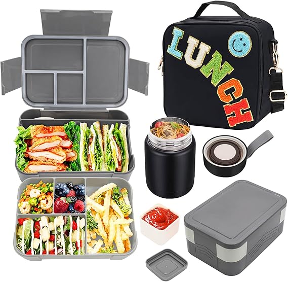 Amazon.com: Insulated Lunch Bag for Boys Girls with 10oz Thermo, with 6 ...