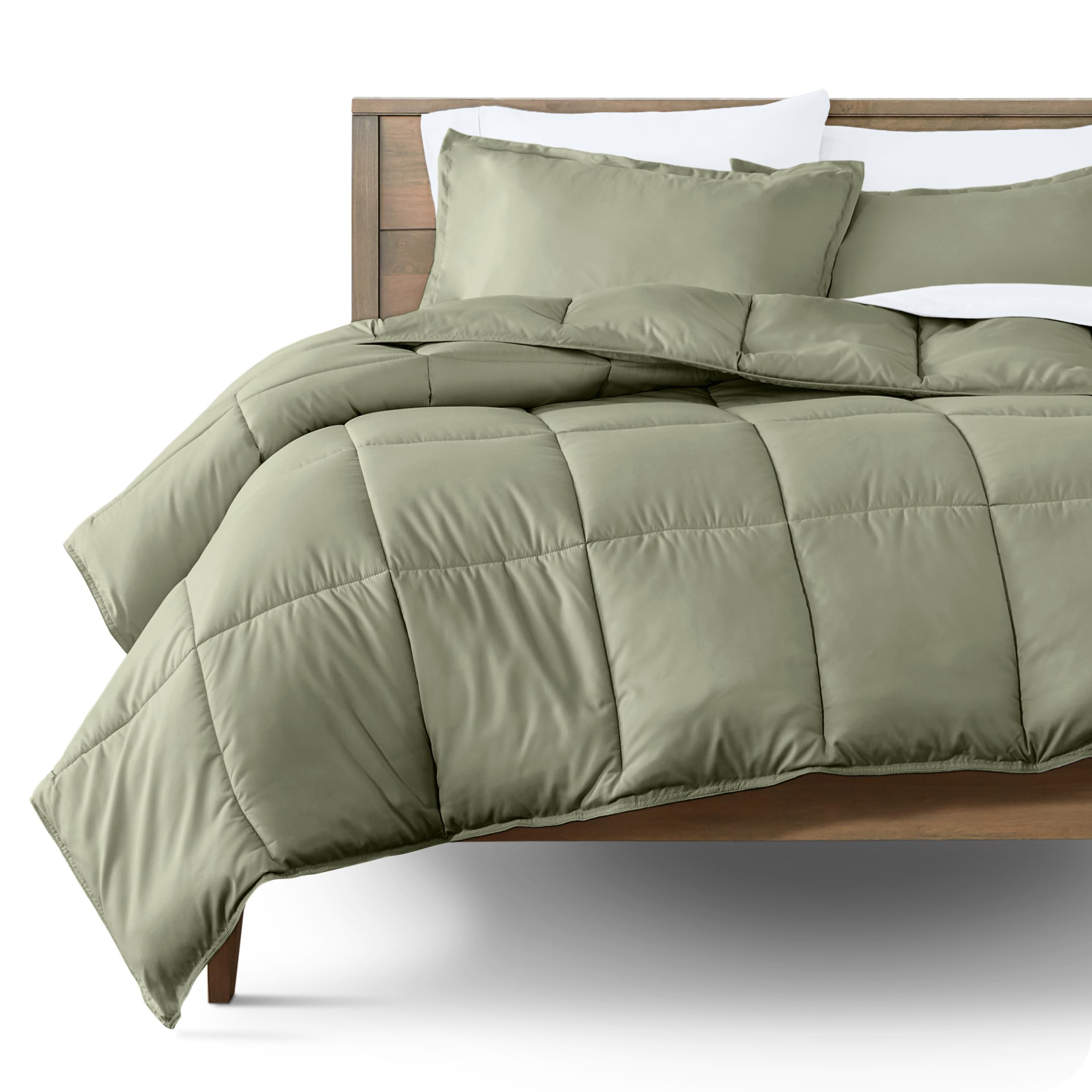 Amazon.com: Bare Home Comforter Set - Full Size - Ultra-Soft - Goose ...