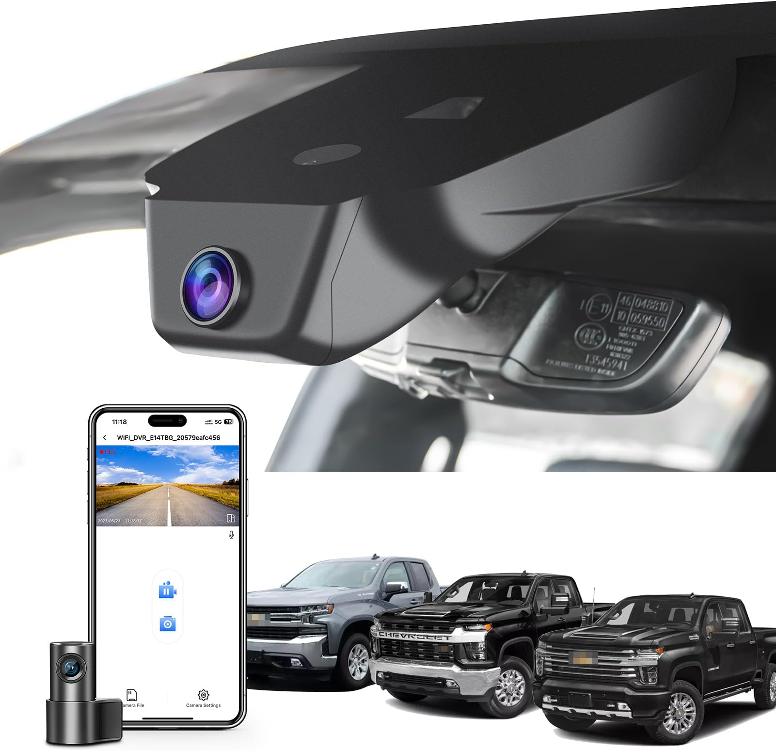 Amazon.com: Mangoal 4K Dash Cam fit for GMC Sierra 1500 2022-2025 HD ...