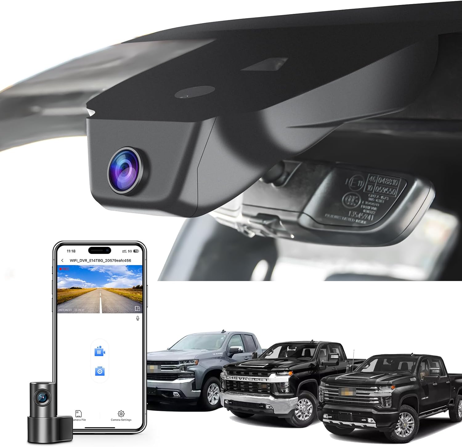 Mangoal Front 4K & Rear 1080P Dash Cam fit for Chevy 4th Gen Silverado ...