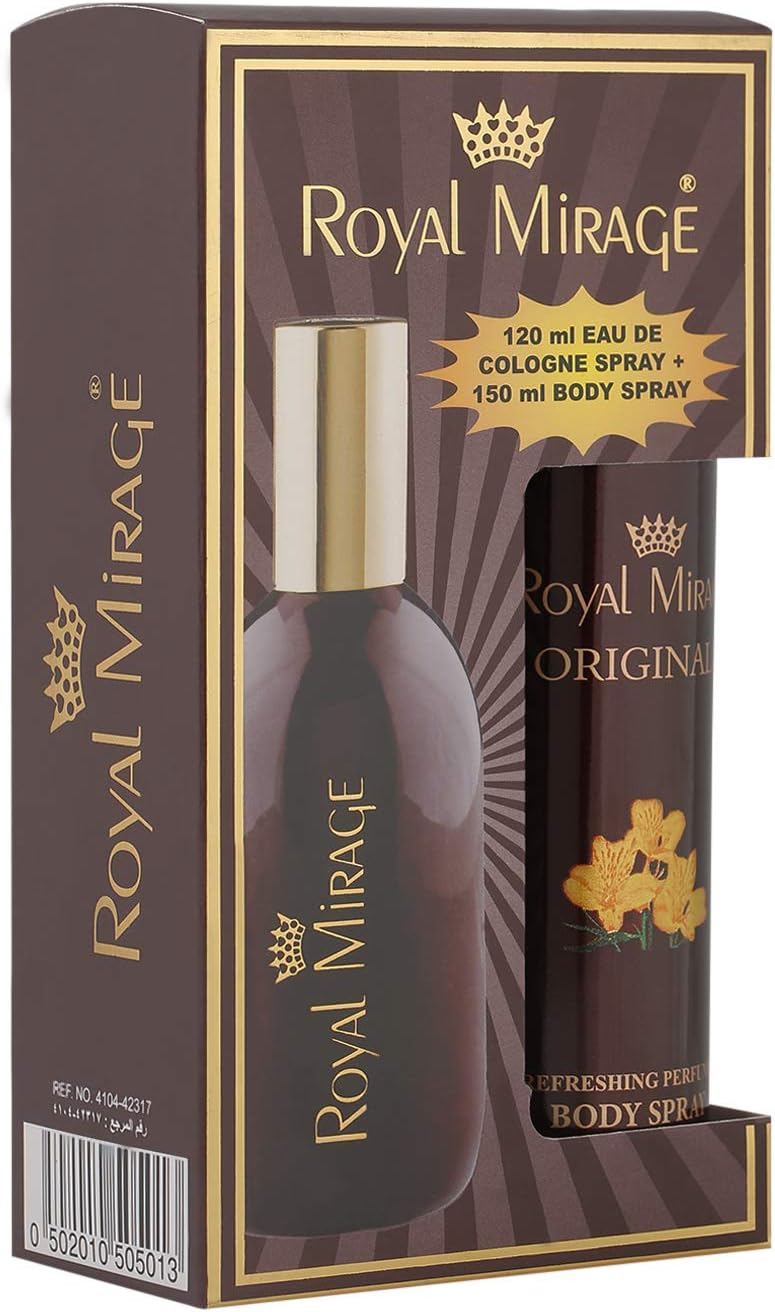 Royal Mirage 120ml EDC Spray Original +150ml Body Spray FREE : Amazon ...