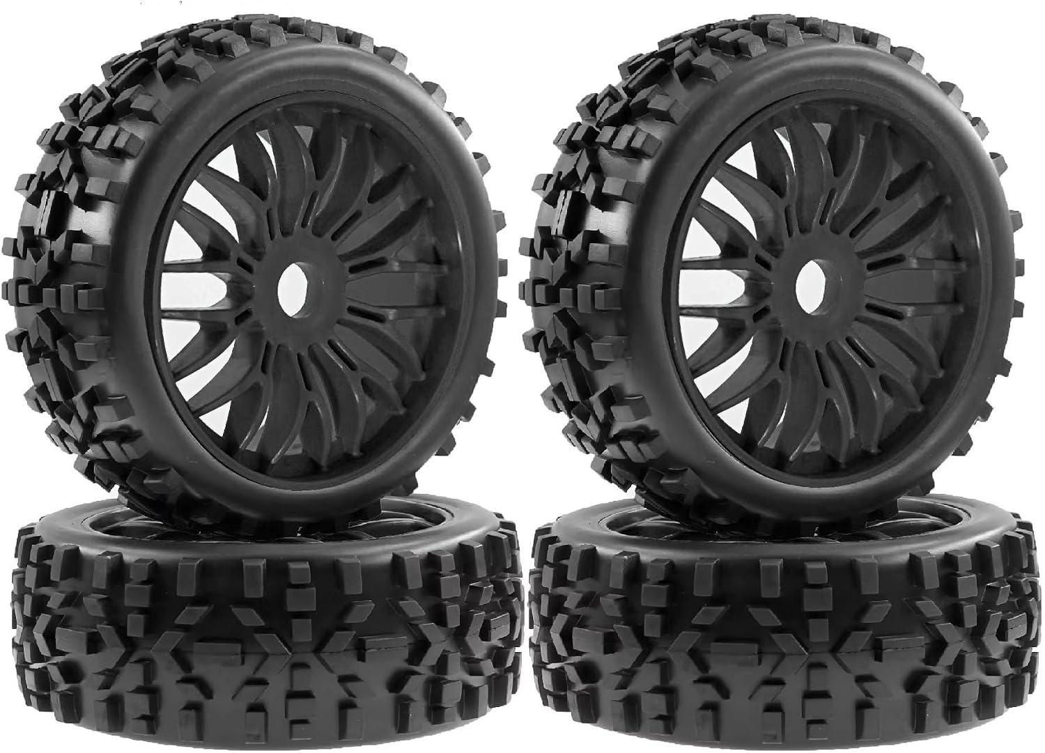 Amazon.com: Chanjorlin 1/8 RC Buggy Racing Tires OD 4.52" and Wheels ...