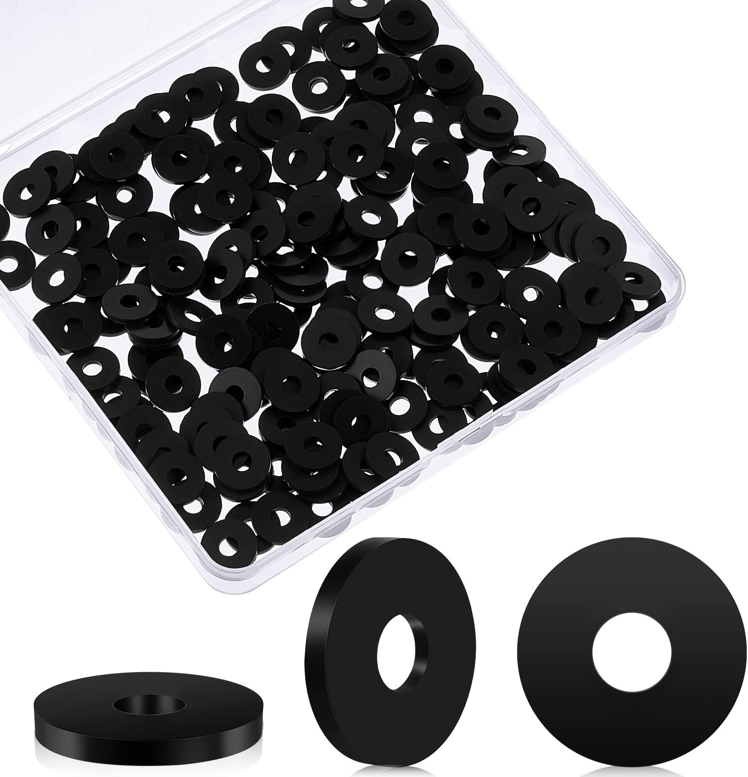 Danco 88569 Rubber Flat Washer, 1/2-Inch, 10-Pack, Carded , Black ...