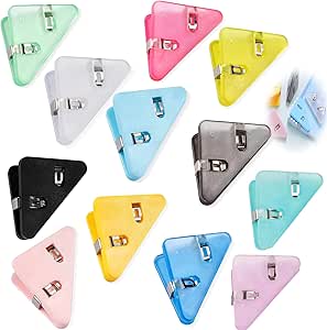 Triangle Corner Data Clip, 12pcs Multifunctional Triangular Document ...