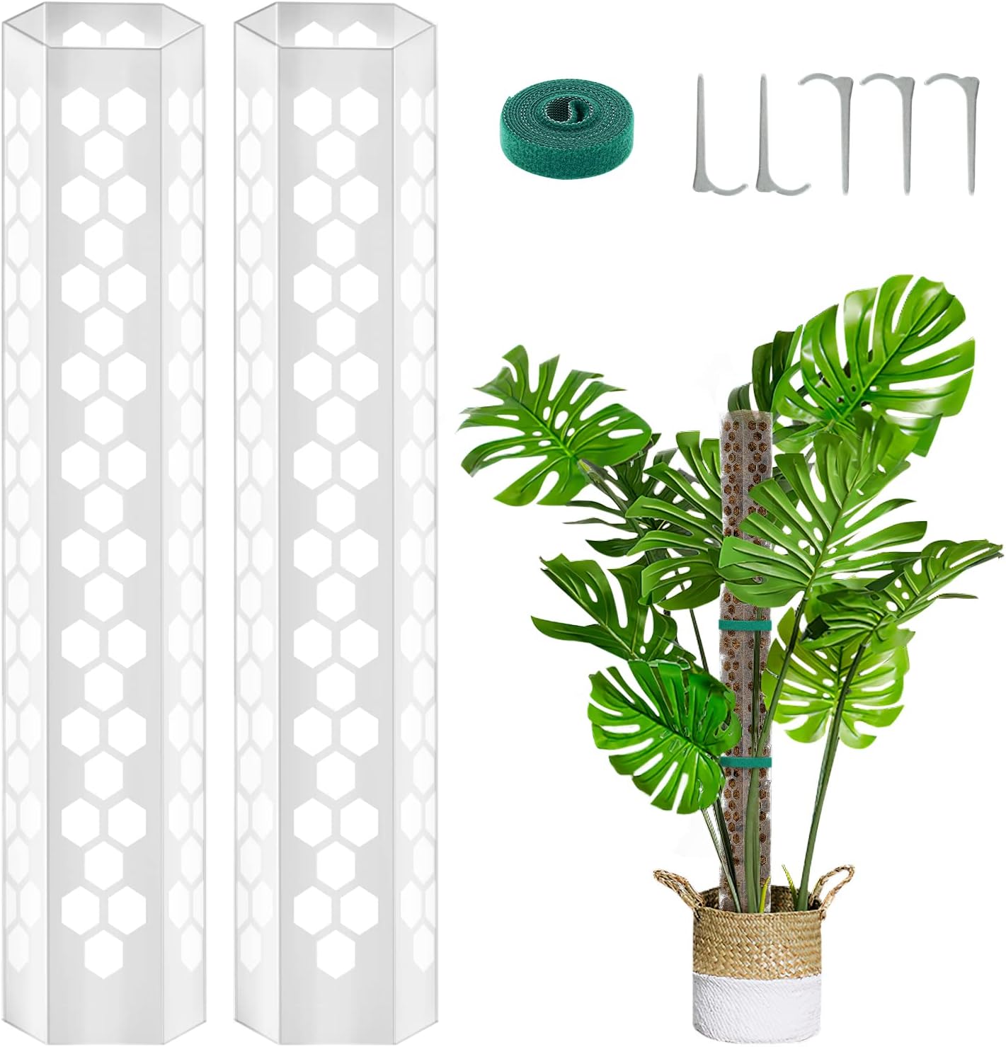 Amazon.com: Augot 15.7“ Plastic Moss Pole for Plants Monstera, Plant ...