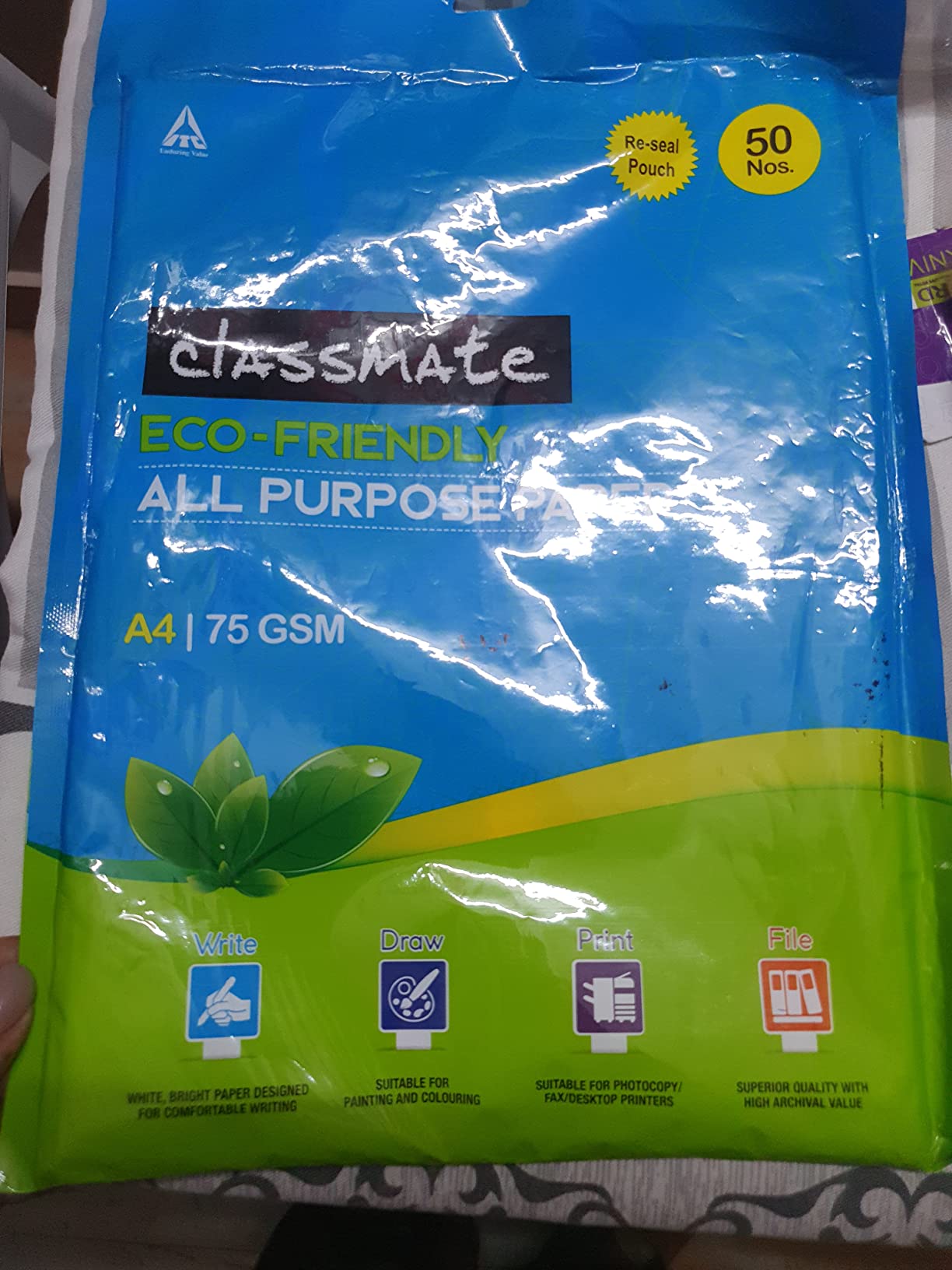 Classmate Multipurpose Paper Sheet Set, A4 Size, 75GSM - 50 Sheets ...