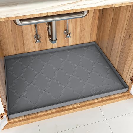 SIKADEER Thicken Under Sink Mat 22" x 19", Waterproof Food-Grade ...
