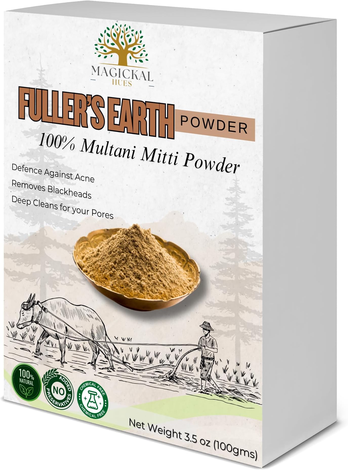 Amazon.com : Skin Elements Fuller’s Earth (Multani Mitti) & Turmeric ...