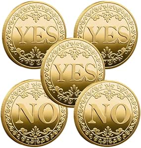 Amazon.com: Yes No Decision Maker Challenge Coin Divination Coin Lucky ...