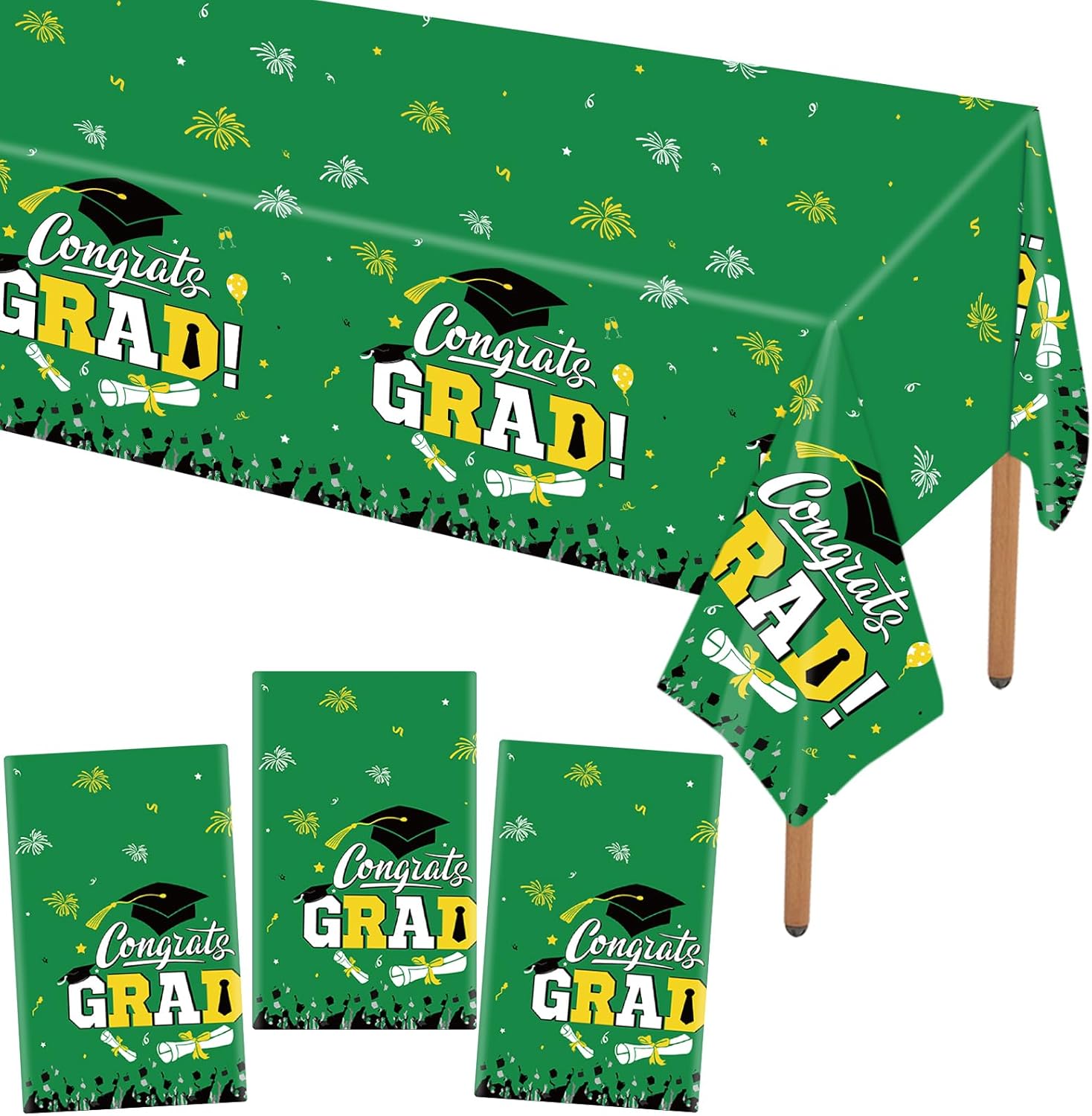 Amazon.com: STARSIDE Set of 3 Plastic 2025 Graduation Tablecloth,54 ...