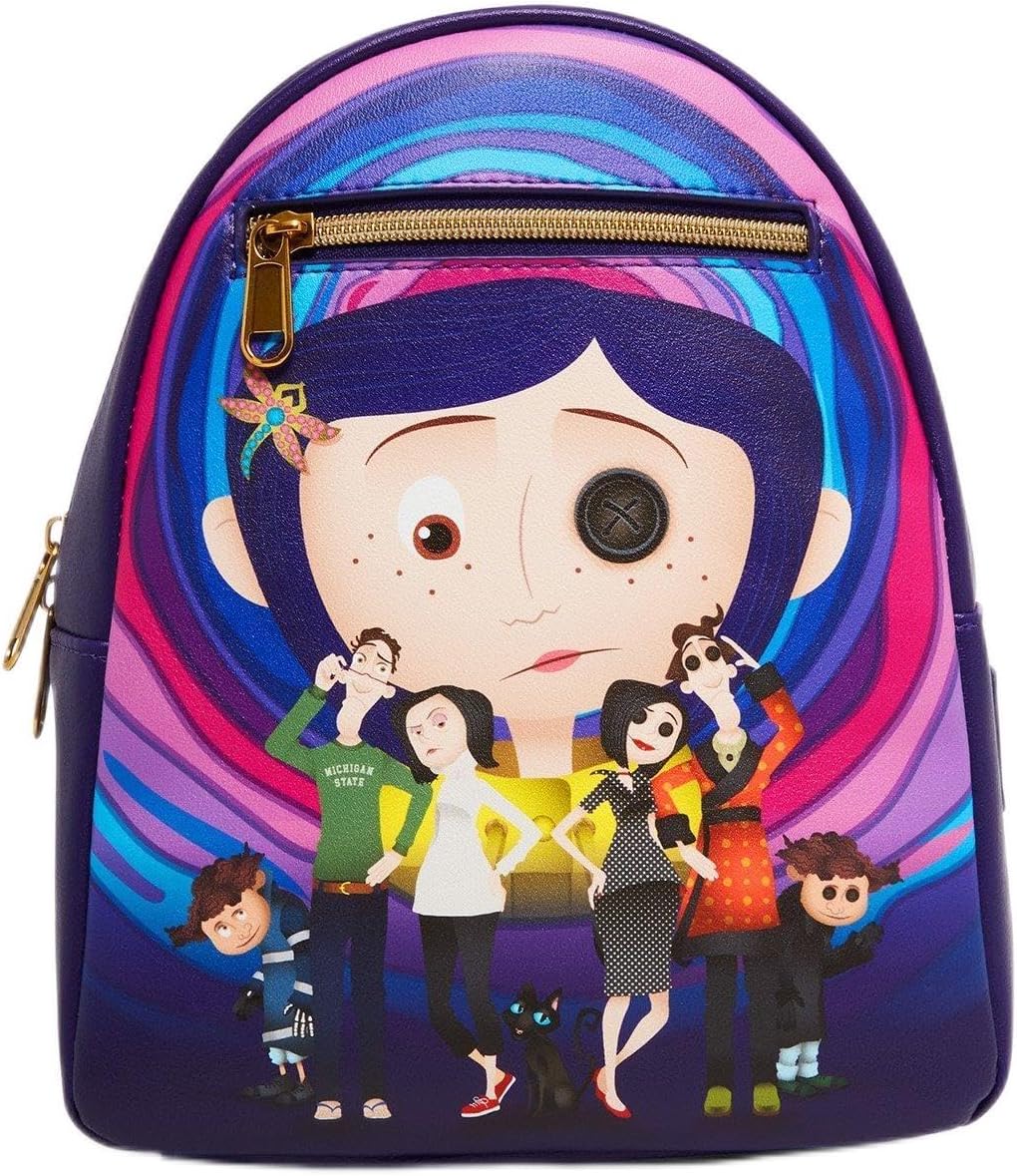 Amazon.com | Loungefly Coraline Normal & Other World Group Mini ...