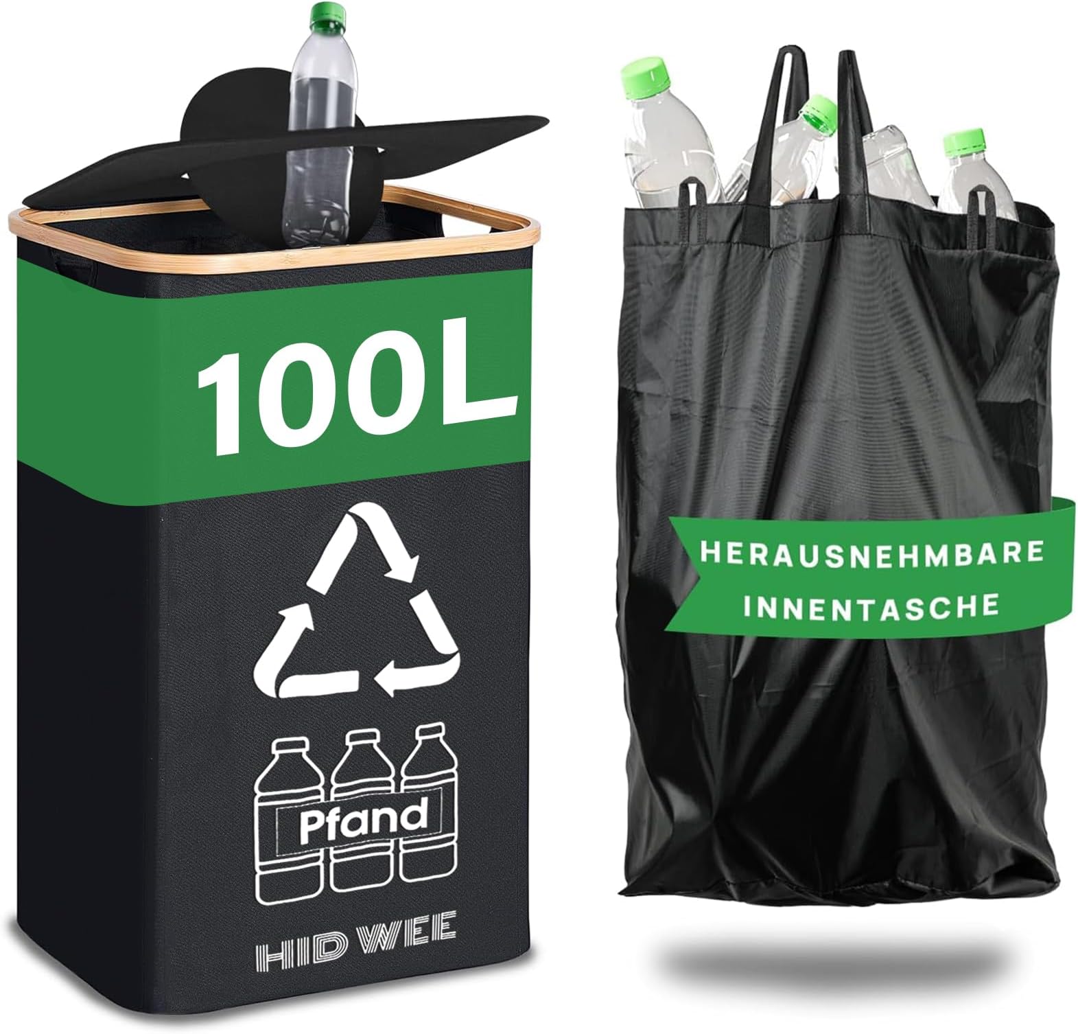 PTHTECHUS Pflandflaschen Sammelbehälter 100L - Behälter Leergut ...