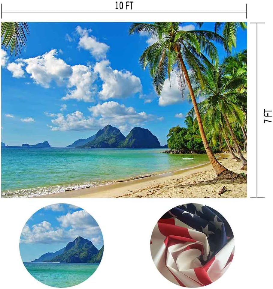 MME 10ftx7ft Tropical Backdrop Beach Photo Backdrop for Picture Moana ...