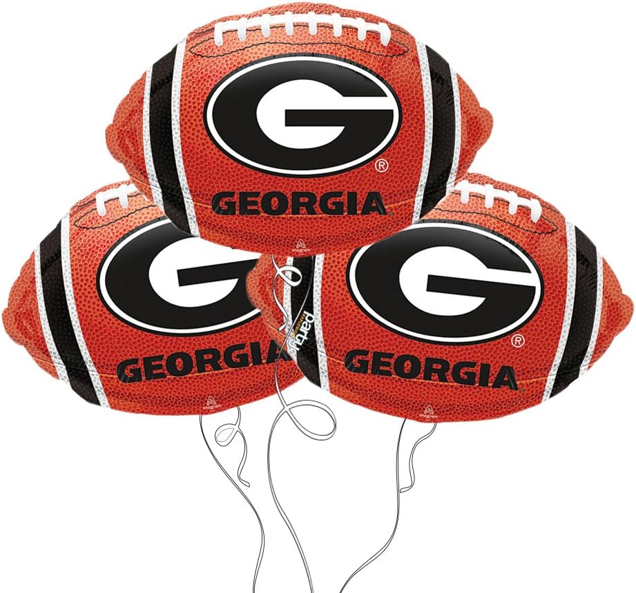 Amazon.com: Collegiate Football Team Themed Mylar Balloon - 3 Packs (3 ...