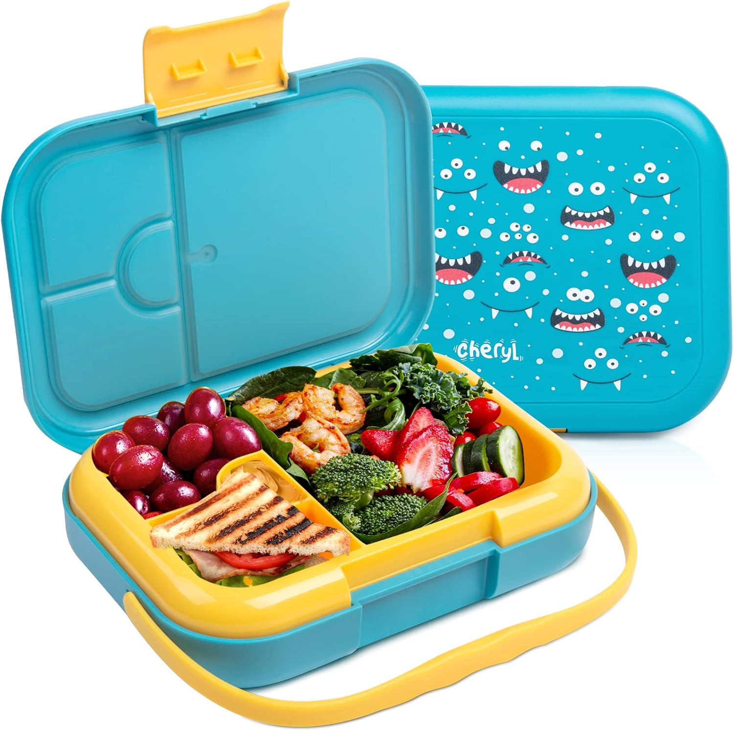 Amazon.com: Cheryl Bento Box for Kids 32 oz, Bento Lunch Box Kids with ...