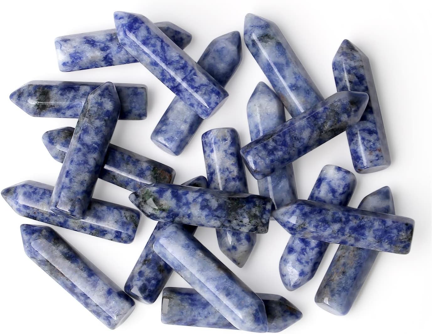 Amazon.com: 10PCS Blue Solidate Natural Healing Crystals Stones Sets ...