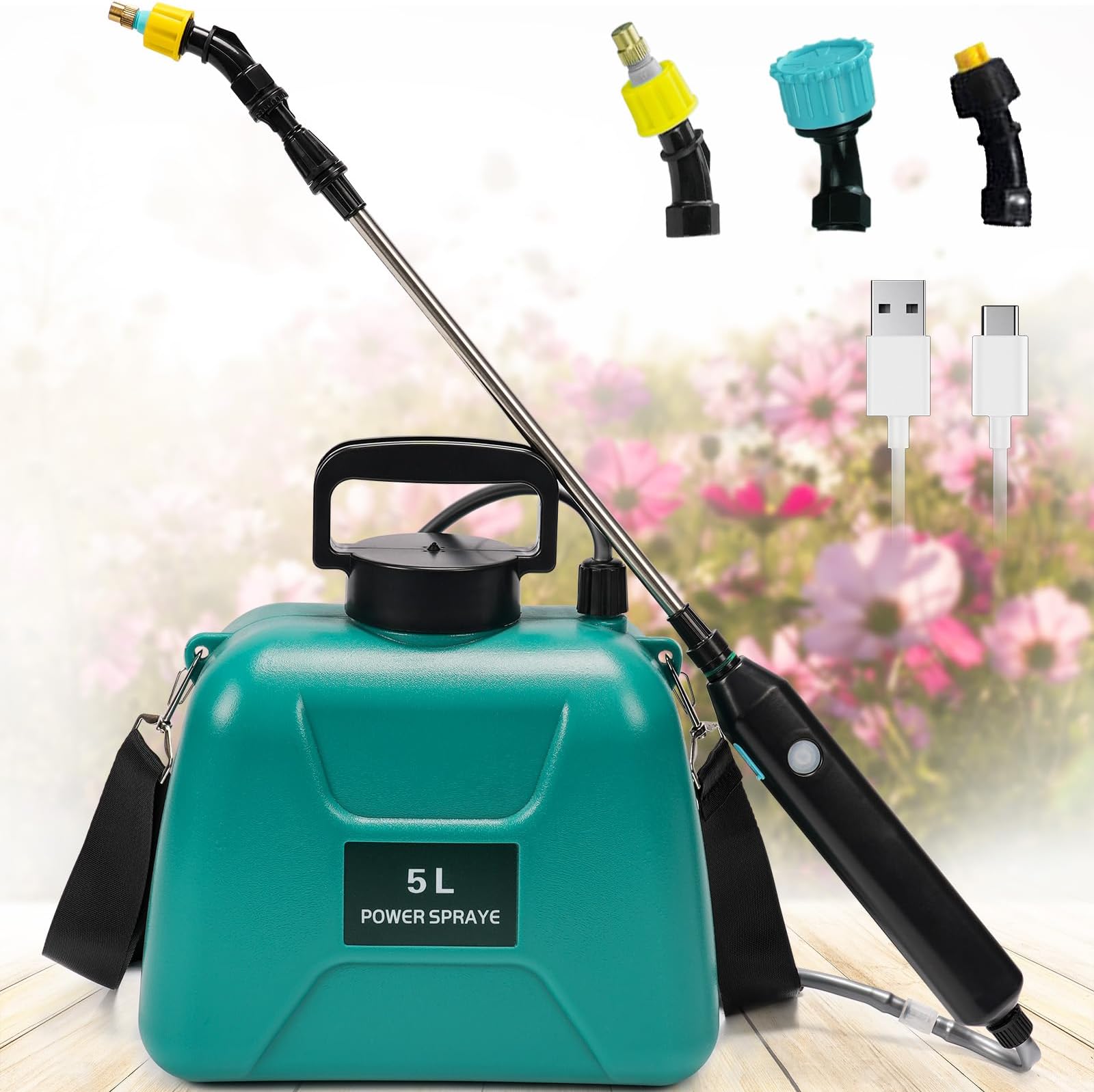 Amazon.com : Battery Powered Sprayer 1.6 Gallon, Electric Garden ...