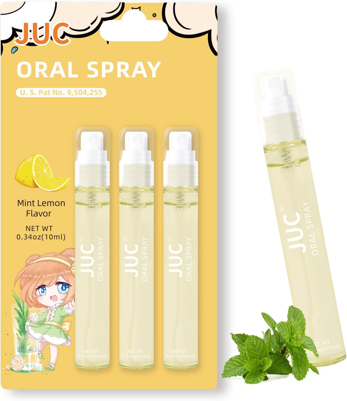 Amazon.com : 3 Count Mint Breath Spray Mouth Spray Oral Care Breath Freshener for All Ages 0 ...