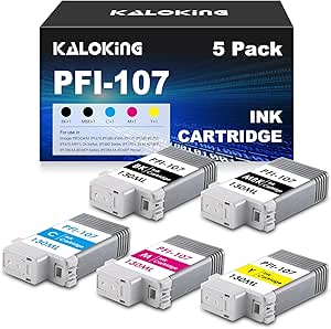 Amazon.com: PFI-107 130ml Ink Cartridge Set Compatible for Canon PFI107 PFI 107 PFI-107MBK PFI ...