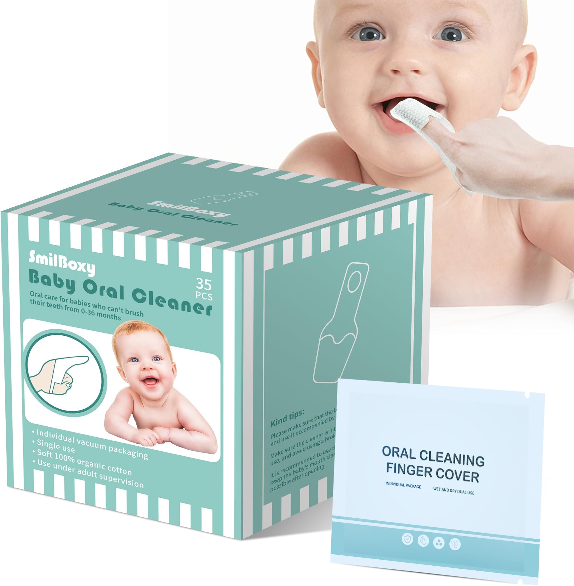 Amazon.com: 35PCS Finger Cots Baby Mouth Cleaner, Baby Tongue Cleaner ...